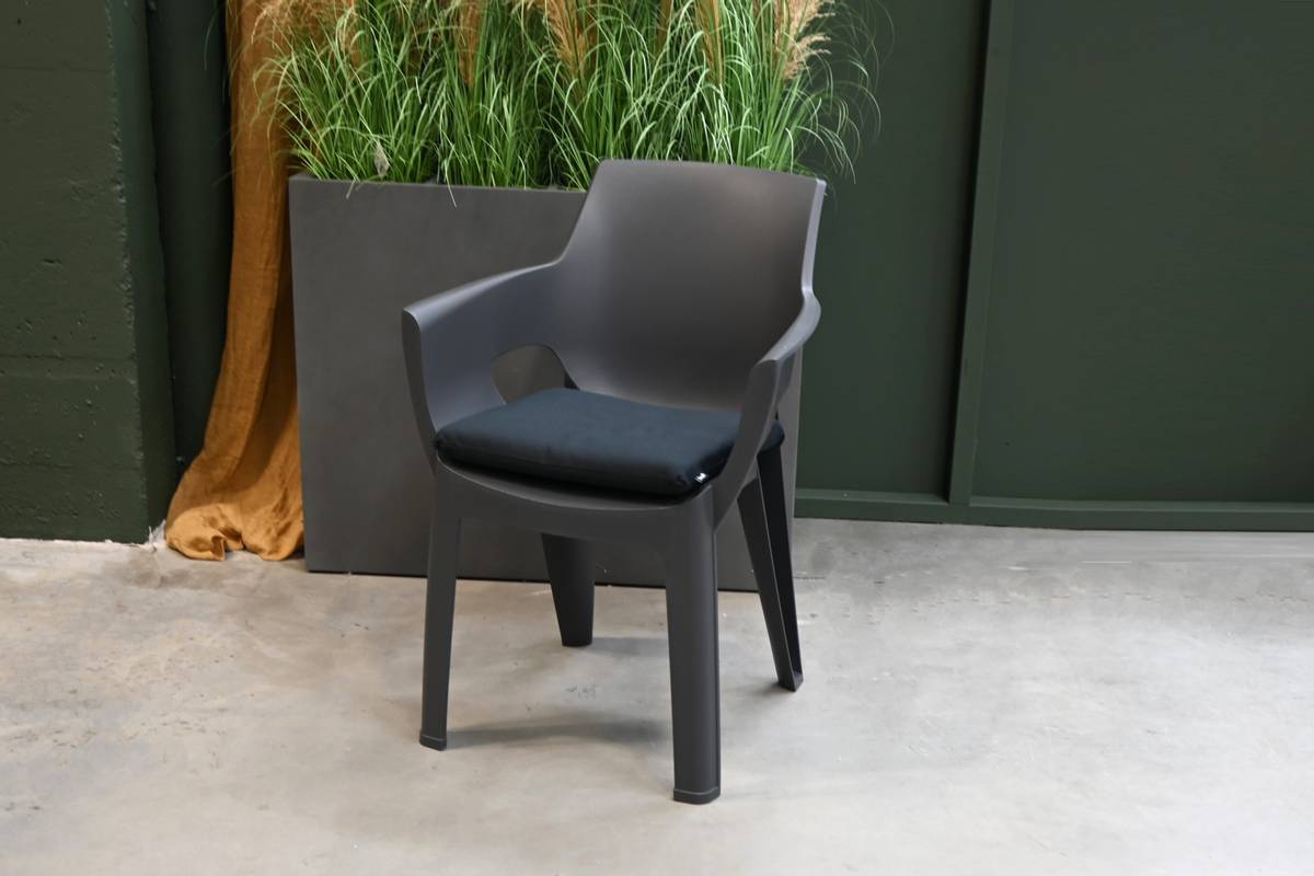 Hartman Ivy stabelbar spisestol - skifergrå - Atrium hagemøbler